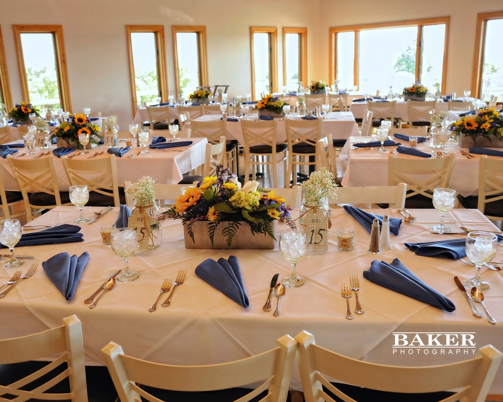 Reception table setting - Photo credit Baker Photography - The Ginny ...